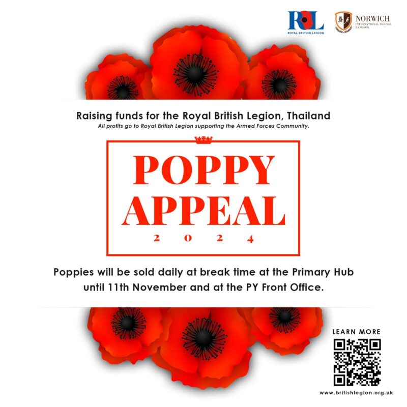 Poppy Appeal 2024 🌺 | Norwich International School Bangkok, Thailand